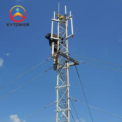 China Hot Dip Galvanized Steel Tube Guyed Wire  Microwave Communication Antenna Tower for sale