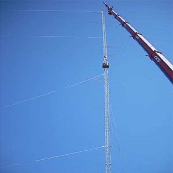 Quality 80FT Hot Dip Galvanized Self Supporting Guyes Wire Mast Lattice Telecommunicatio for sale