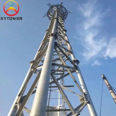 China 3 Legged Lattice Galvanized Steel Tubular 5G Communication Tower for sale
