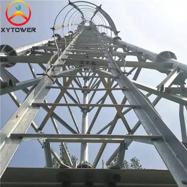 Quality 35FT 40FT Galvanized Tube Triangular Lattice Gsm Radio Cell Communication Tower for sale