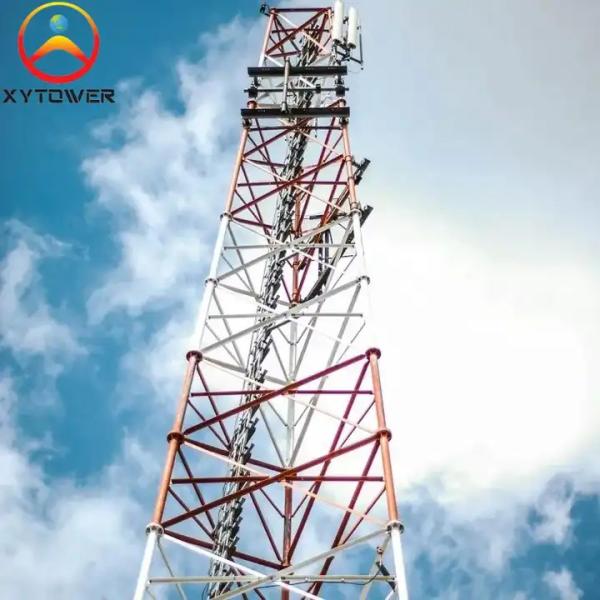 Quality 35FT 40FT Galvanized Tube Triangular Lattice Gsm Radio Cell Communication Tower for sale
