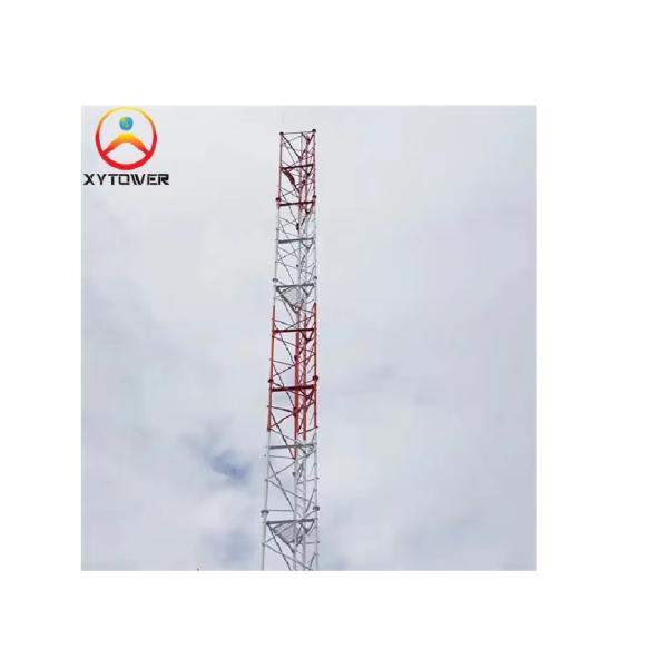 Quality Galvanized 3 Legs Triangular Radio Mast Telecom Self Supporting Angle Steel Lattice Tube Tower for sale