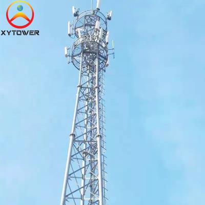 China 20m Four Legged Steel Tube Antenna Microwave Cellular Communication Tower for sale