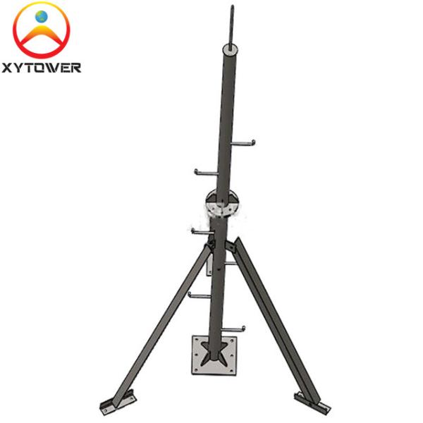 Quality 5G Cell Signal Single Pipe Telecommunication Rooftop Pole for sale