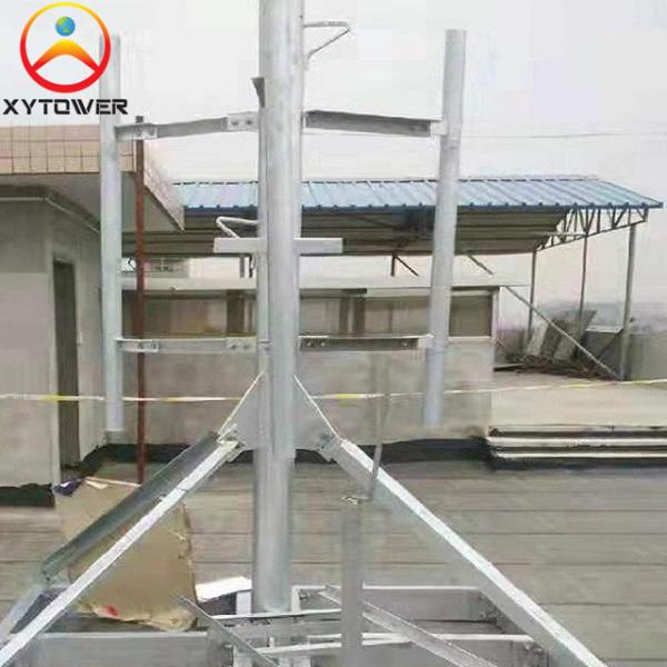 Quality 5G Cell Signal Single Pipe Telecommunication Rooftop Pole for sale