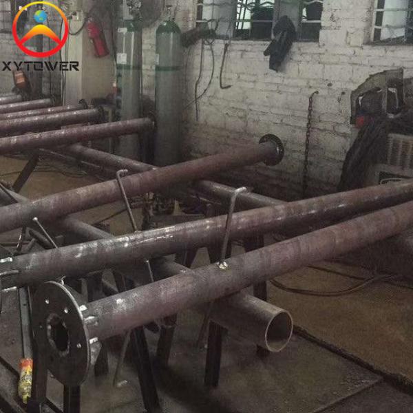Quality 5G Cell Signal Single Pipe Telecommunication Rooftop Pole for sale