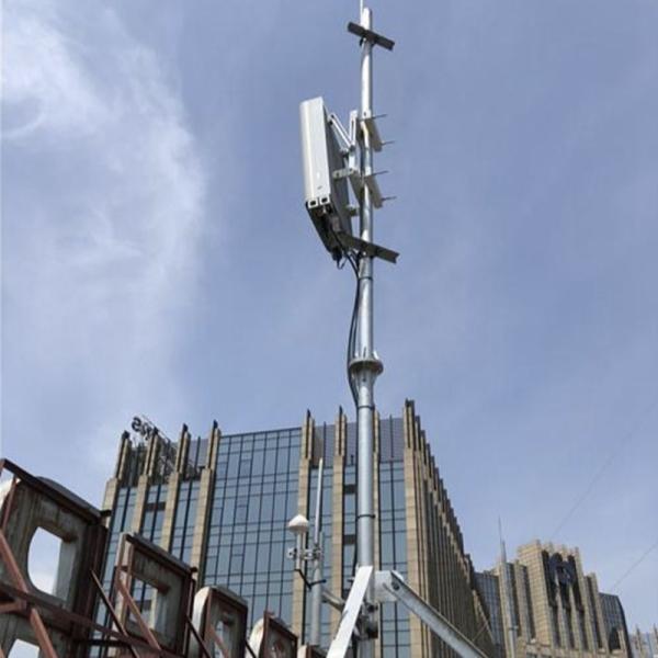 Quality Galvanized Cell Phone Steel Pole Telecommunication Rooftop Tower for sale