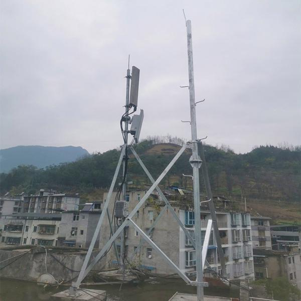 Quality Galvanized Cell Phone Steel Pole Telecommunication Rooftop Tower for sale