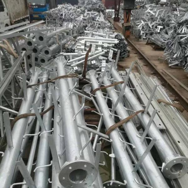 Quality Galvanized Cell Phone Steel Pole Telecommunication Rooftop Tower for sale