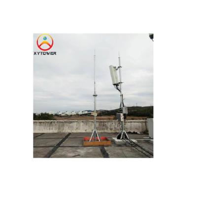 China Self Supporting Hot Galvanized Steel Pipe Telecommunication Rooftop Antenna Tower for sale