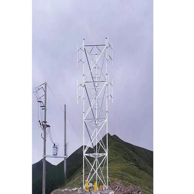 China 12m Telecommunication Steel Tube Rooftop Cellular Tower for sale