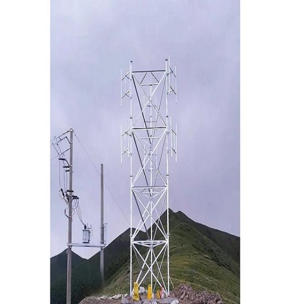 Quality 12m Telecommunication Steel Tube Rooftop Cellular Tower for sale