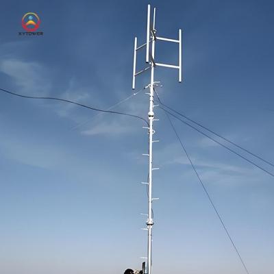 China Customizable Height Roof-Top Guyed Mast Single Tube Tower for Telecommunication for sale