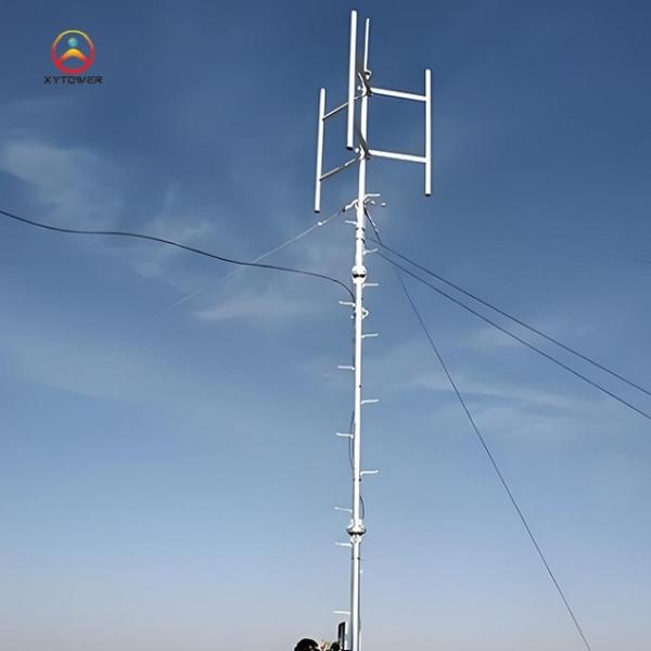 Quality Customizable Height Roof-Top Guyed Mast Single Tube Tower for Telecommunication for sale