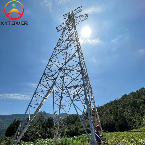 Quality Hot Dip Galvanized Angle Steel Electricity Transmission Tower for sale