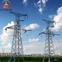 Quality Galvanized High Tension 400kv Electric Transmission Line Steel Tower for sale