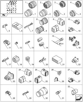 China 84806091 WIRE CONNECTOR,Female, 3 Pin Case parts PATRIOT 3340, WD1203, LB333R, MAGNUM 235, FARMALL 120A, MAGNUM 280, 6140, WD1903, MAGNUM 180, WD2303, MAGNUM 290, LB433R, 635, WD1204, LB433S, FARMALL 130A, 7140, WD1504, MAGNUM 310, MAGNUM 200, WD190... for sale