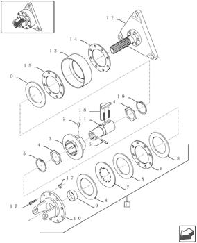 China 84026576 CLUTCH INPUT SHAFT Case parts LBX331R, LBX331P, LBX331S for sale