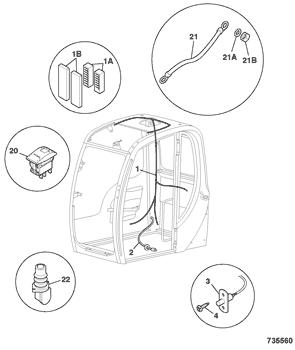 China 331/41515 Switch Safety Cab Door JCB parts for sale
