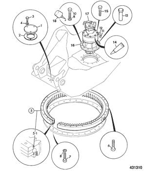 China 20/925315 Motor swing JCB parts for sale