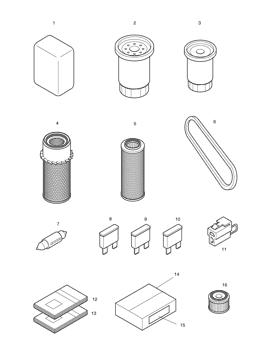 China 119005-35100 FILTER;ENGINE OIL Doosan parts for sale
