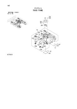4671711 ROLLER;LOWER Hitachi parts ZX60USB-3, ZX60USB-3F, ZX60USBNA-3, ZX65USB-3F