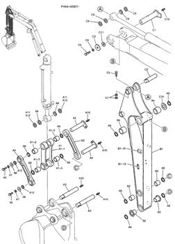 China PH12B01114P1 PIN,45mm OD x 287.5mm L Kobelco parts SK45SR-2, 50SR, SD40SR, SK40SR, 50SR-5, 50SR-3 for sale
