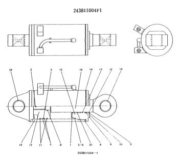 China 2438U1004R100 REPAIR KIT, CONSISTS OF REF 4 - 6, 9, 10, 12, 13 Kobelco parts SK300LC, SK200, SK200LC, SK300LC-2, SK300, SK220, SK300-2, K912LC, SK220LC for sale