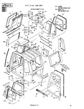 2427R1176 GLASS Kobelco parts SK300, SK300LC