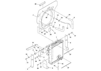 China RM13414115 Radiator bracket Volvo.Heavy parts DD112/DD118/DD120, DD132/DD138/DD140 for sale
