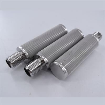 China Precision Stainless Steel Water Filter Cartridge With Threaded Or Flanged End Connection Fine Filtration for sale