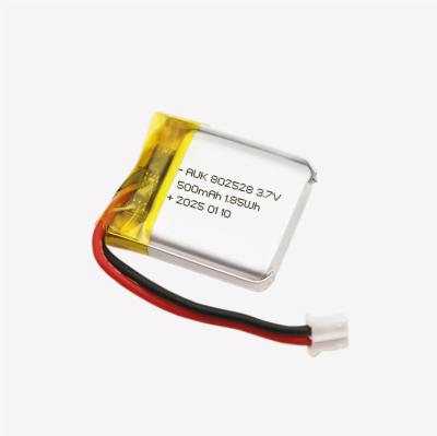 Китай AUK802528 500mAh 3.7V 1.85Wh Липо аккумулятор для массажной машины или собачьего тренера 4.2V литий полимерный аккумулятор с KC CE MSDS IEC62133 продается