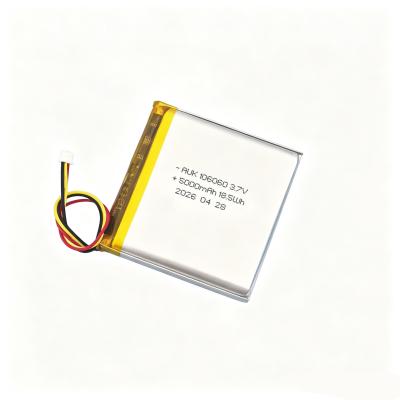 China 106060 Lithium Polymer Battery Lipo 5000mAh 3.7V 18.5Wh For Power Bank Tablet PC Game Console With UN38.3 for sale