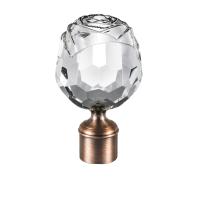 Quality Hot Sell Crystal Glass Curtain Finials/ Wrought Iron Curtain Rods for sale