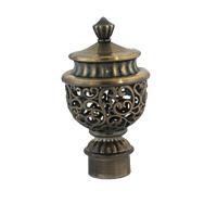 Quality Aluminum Curtain Rods and Rails Curved Curtain Rod End Caps for sale
