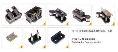 Cina Catena ad alta velocità e ad alta temperatura di Brucker Stenter, pezzi meccanici di Stenter della pinza di presa del panno in vendita