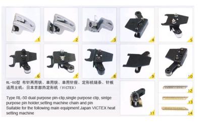Cina La macchina a doppio scopo di Stenter della Pin-Clip Type-RL-50 parte la clip e la catena per la macchina della regolazione del calore del Giappone Victezx in vendita