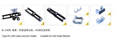 Cina Catena alluminio/dell'acciaio inossidabile, singolo supporto di Pin di scopo per 452 calore Senter, pezzi meccanici di Stenter in vendita