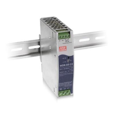 China 60W Mean Well WDR-60-5 Rail Power Supply High Efficiency 93% for sale