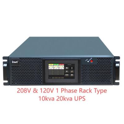 China Driefasenrek Online UPS 208 V 120 V 3/3 3/1 Flexibel 19 Inch 10kva 20kva Te koop