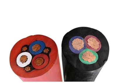 China Red Rubber Sheathed Cable With Mobile Metal Shield Monitoring Soft Cable for sale