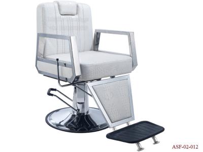 China ASF-02-012 Armrest Hydraulic Pump White Barber Chair with Footrest ,Portable Salon Chair for sale