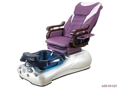 China ASF-05-025 Pedicure Chair with Glass Bowl, Luxury Purple Color Pedicure Chair for sale
