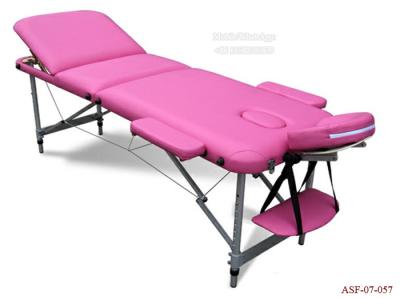 China New Beauty Furniture Three Sections Aluminum Massage Bed with Face Holes for sale
