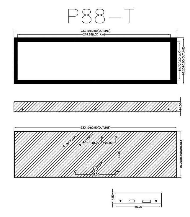 8.8 inch car capacitive touch screen display product image