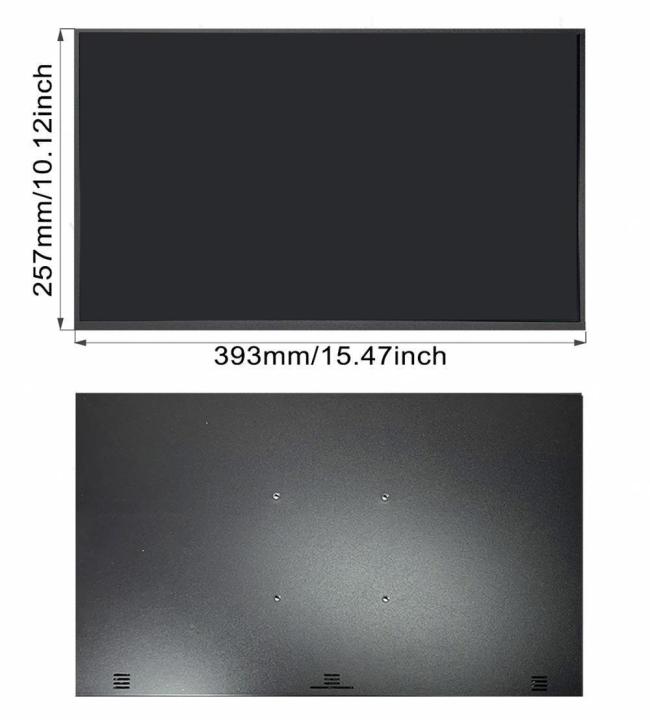 18 Inch Portable LCD Monitor product illustration showing dimensions and features