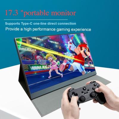 China 1920x1080 Portable LCD Screen Monitor 17.3 Inch With Capacitive 10 Point Touch Mode for sale