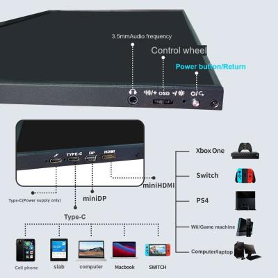 China 1920x1080 Portable LCD Screen Monitor 17.3 Inch With Capacitive 10 Point Touch Mode for sale