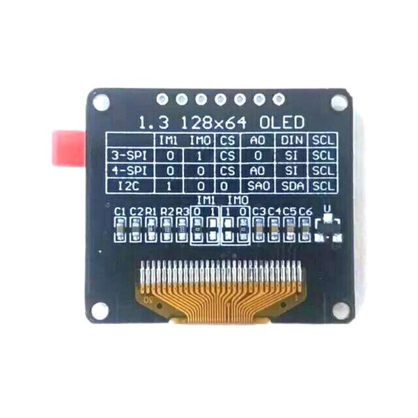 Quality 1.3 Inch OLED Display Module 350 Cd/M2 SSD1306 OLED Display 7 Pin Spi Interface for sale