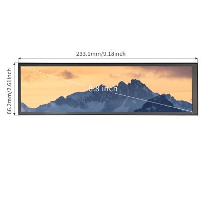 China 8.8 Inch Car Capacitive Touch Screen Display 600Cd/M2 480X1920 USB HDMI Interface for sale